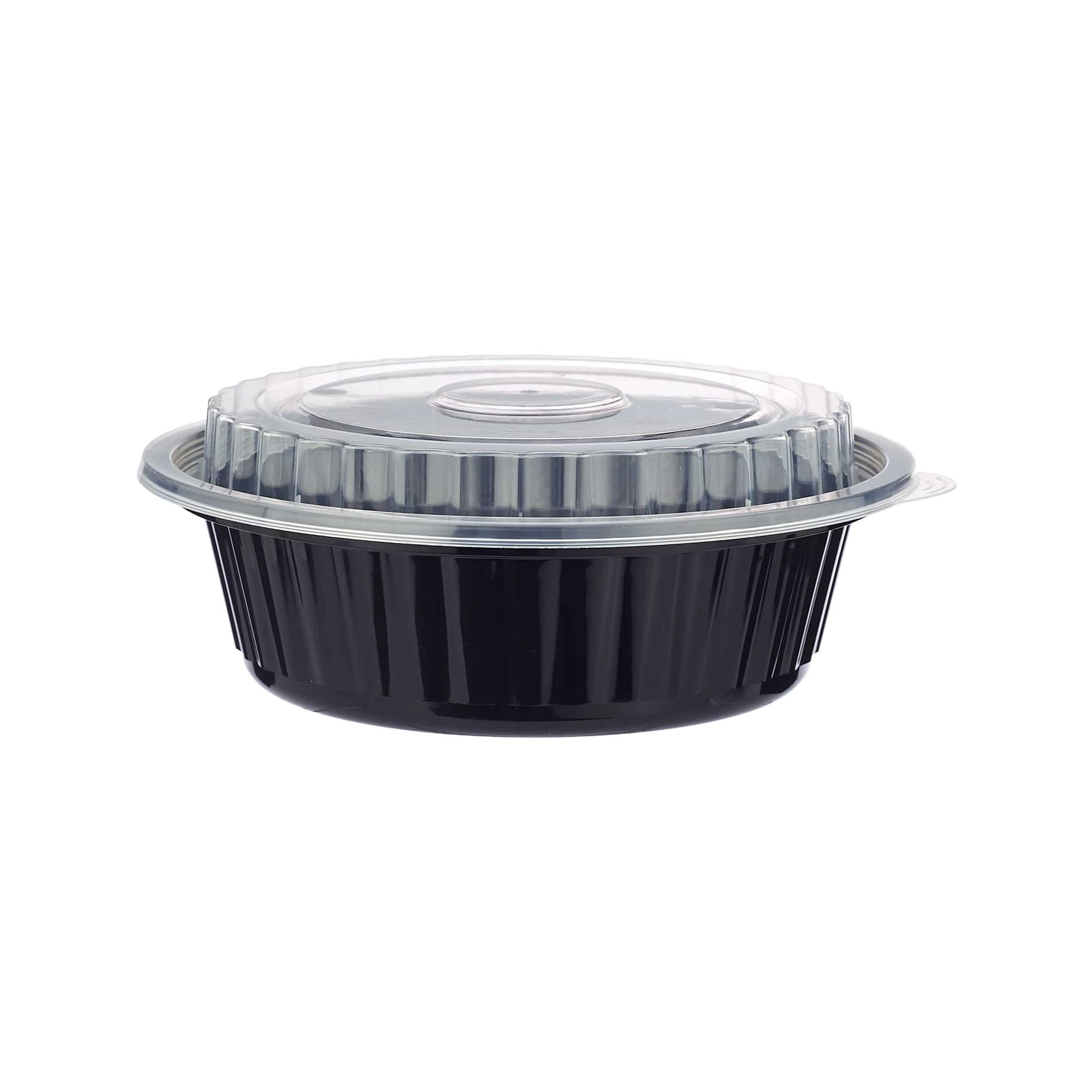 Black Base Round Container 16 Oz With Lids 150 Pieces – hotpack.bh