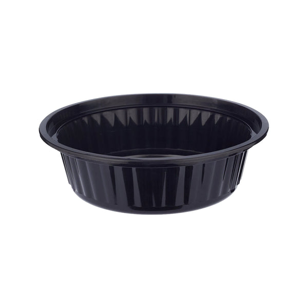 150 Pieces Black Base Round Container 16 Oz With Lids – hotpack.bh