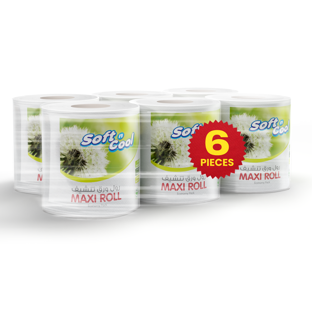 6 Pieces of Maxi Roll 1 Ply 300m – hotpack.bh