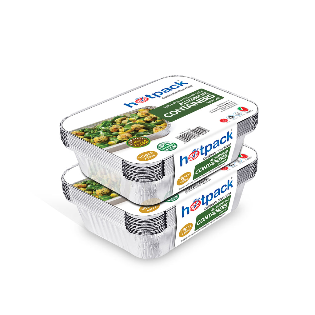 240 Pieces Special Offer Aluminum Container 8342 Twin Pack – hotpack.bh