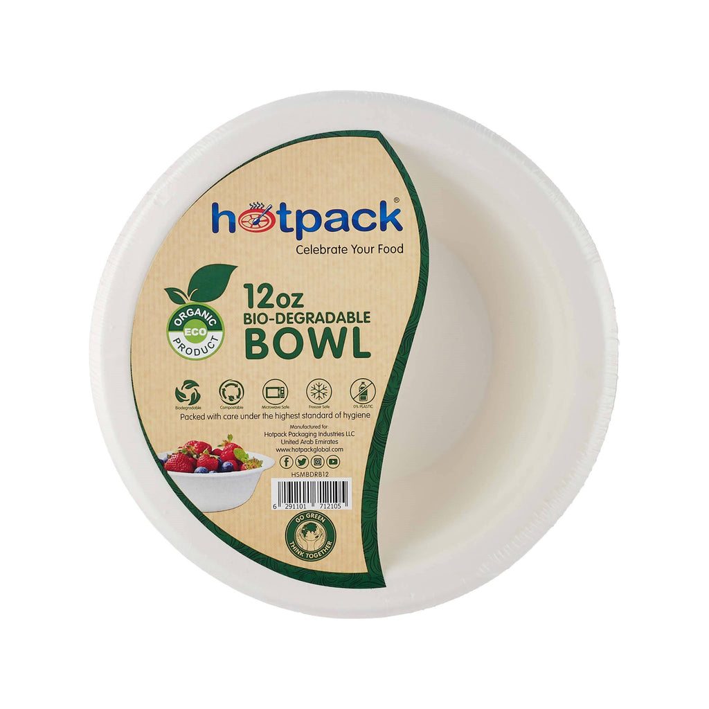 500 Pieces 12 Oz Bio Degradable Bowl – hotpack.bh