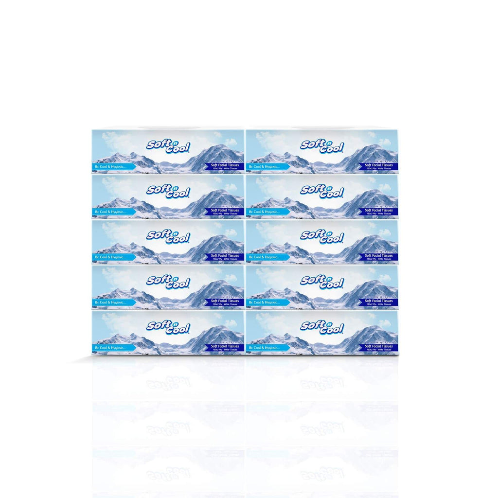 36 Boxes Soft N Cool Facial Tissue 150Sheet* 2 Ply 5+1 Offer Pack ...